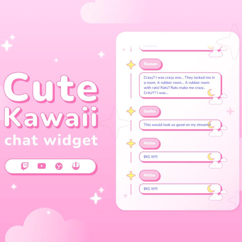 Moon Twitch Widget - Etsy