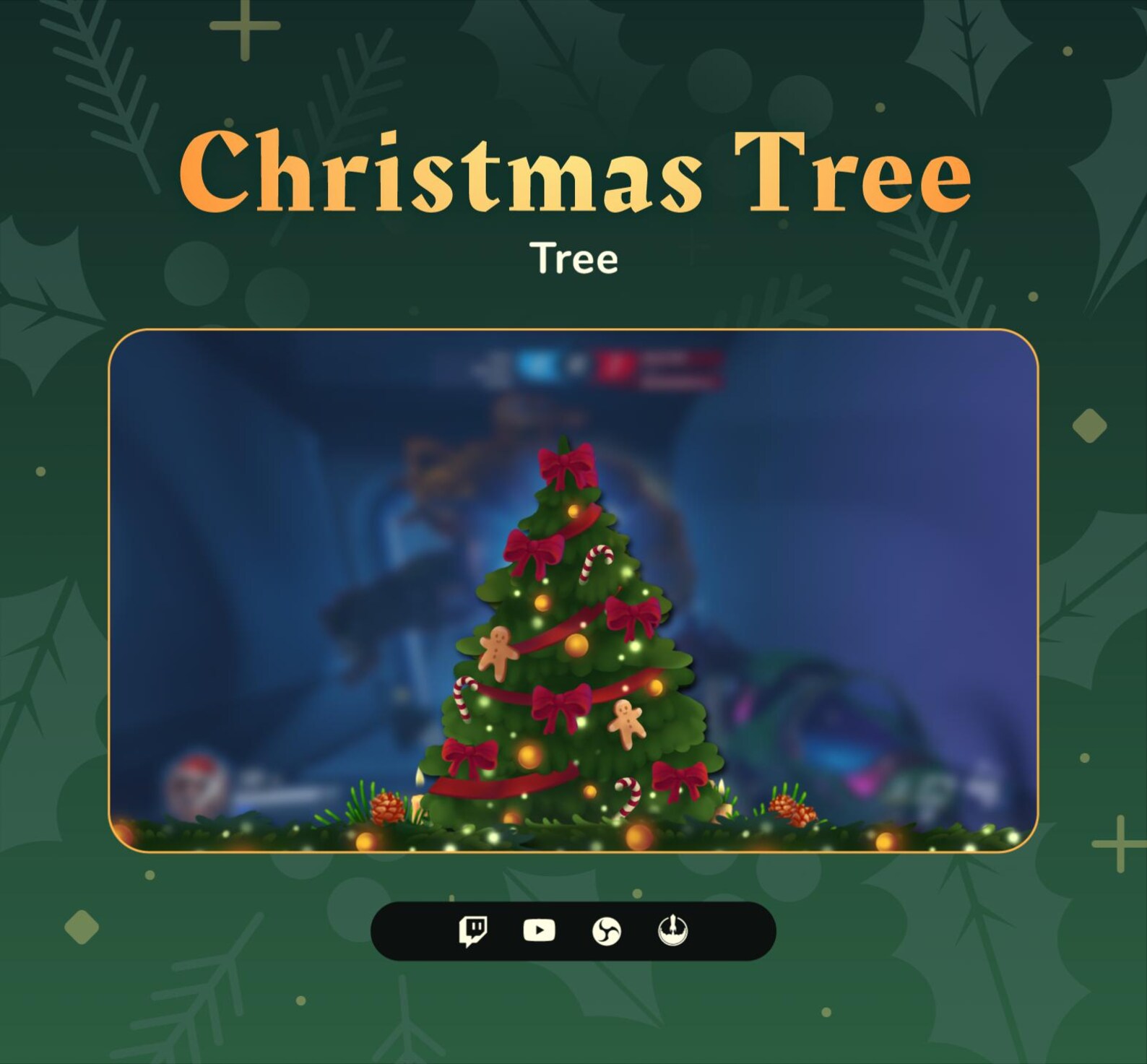 5 Christmas Tree Animated Stream Decorations for Twitch & OBS Studio | Tree, Omela, Wreath ...