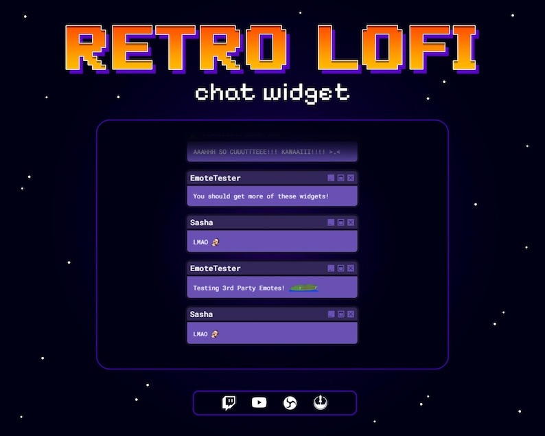 Retro Lofi Chat Widget • Twitch & Youtube Stream Overlay ...