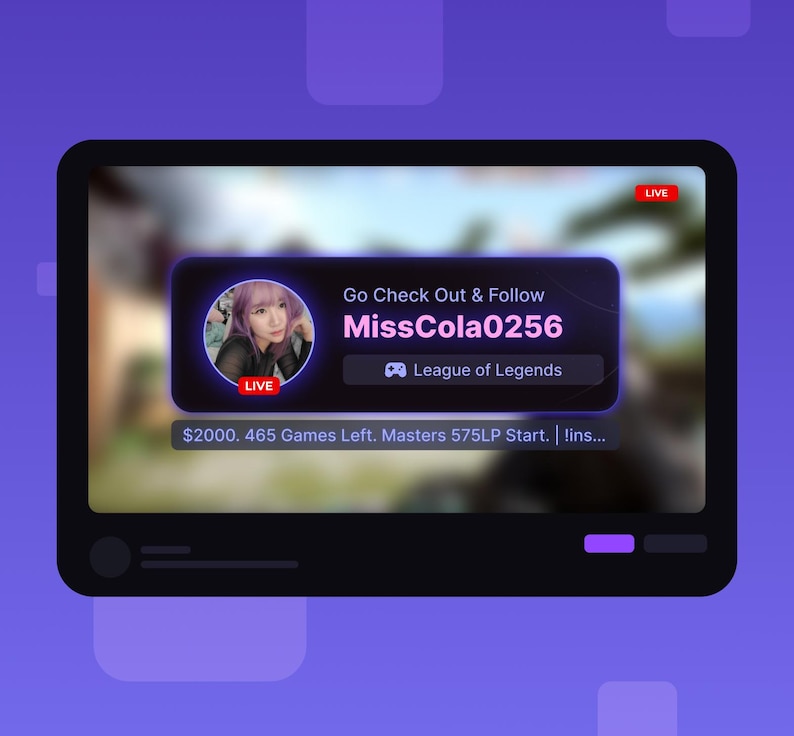 Twitch Shoutout Widget, Animated Streamer Highlight Overlay for Youtube ...