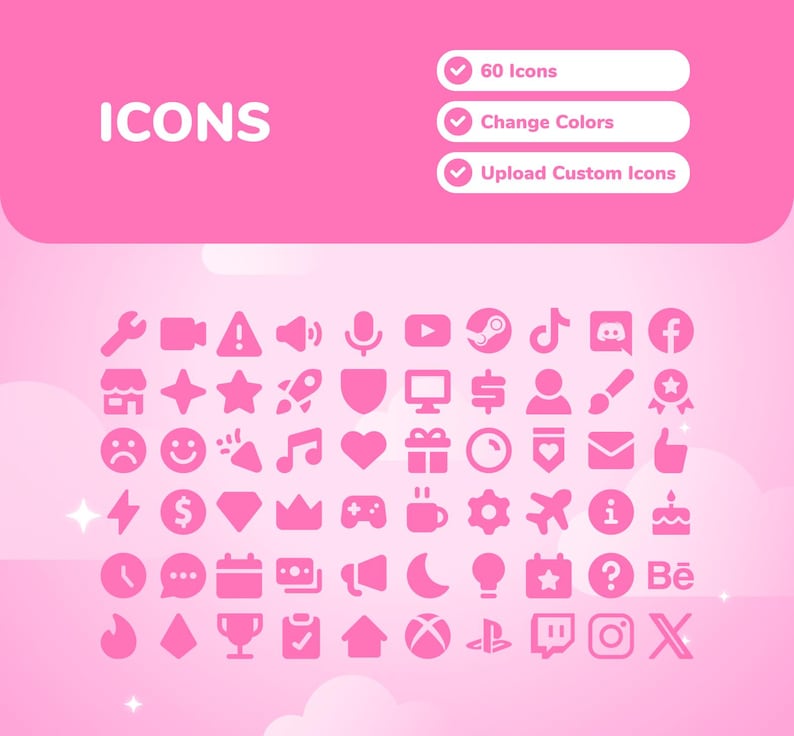 Cute Kawaii Twitch Welcome Widget • Pink Animated Stream Overlay - Etsy