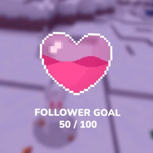 Pixel Heart Twitch Goal Widget • Cute Pixel-art Goal Widget for Twitch ...