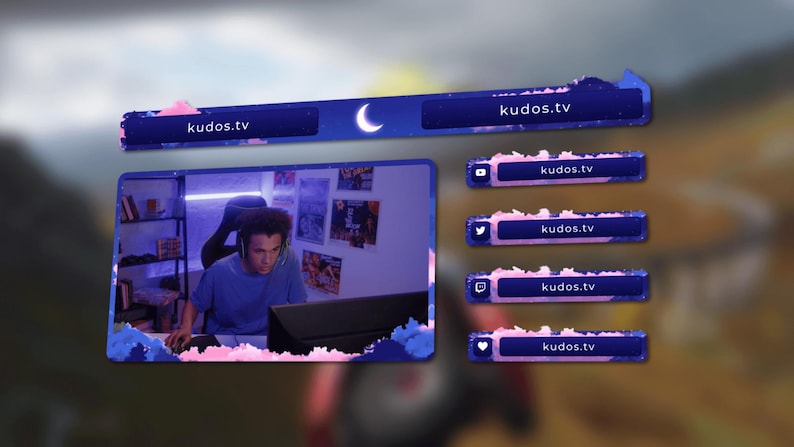 Anime Sky Twitch Overlay Pack · Animated Stream Overlay · OBS Overlay ...
