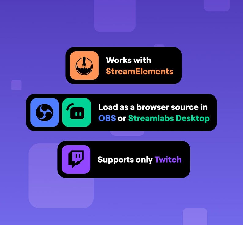 Twitch Shoutout Widget, Animated Streamer Highlight Overlay for Youtube ...