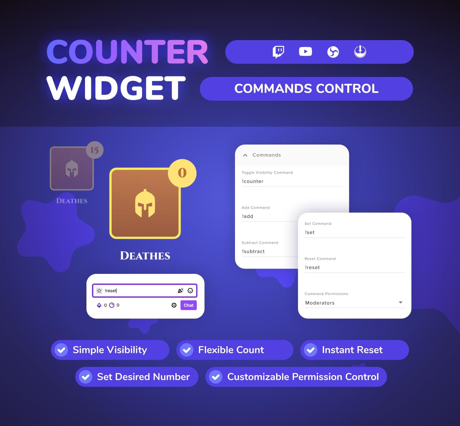 Cute Counter Widget • Twitch & Youtube Stream Overlay (streamelements ...