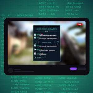 ASCII Hacker Twitch Chat Widget • Futuristic Terminal Chat Box Overlay for Twitch & Youtube ...