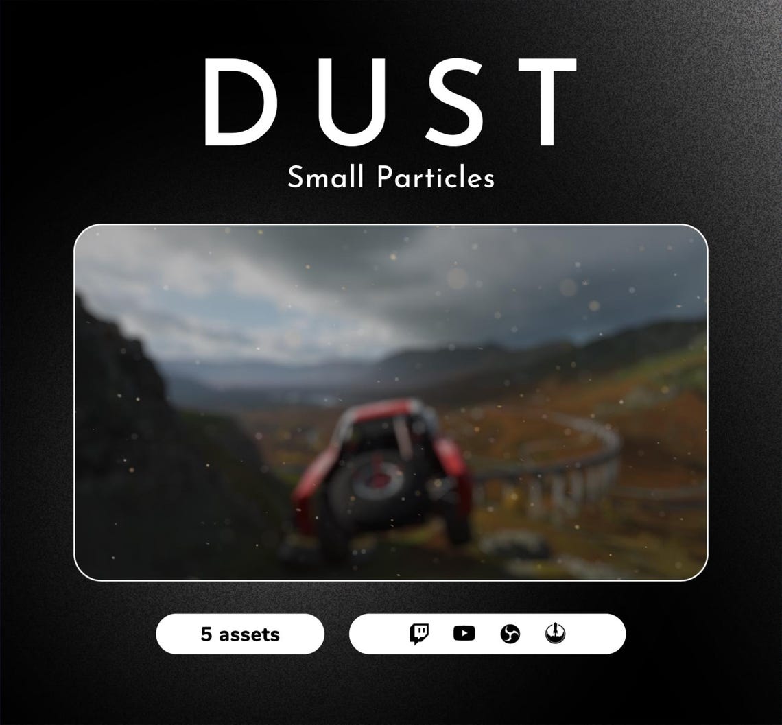 5 Dust Particles Animated Stream Decorations for Twitch & OBS Studio ...
