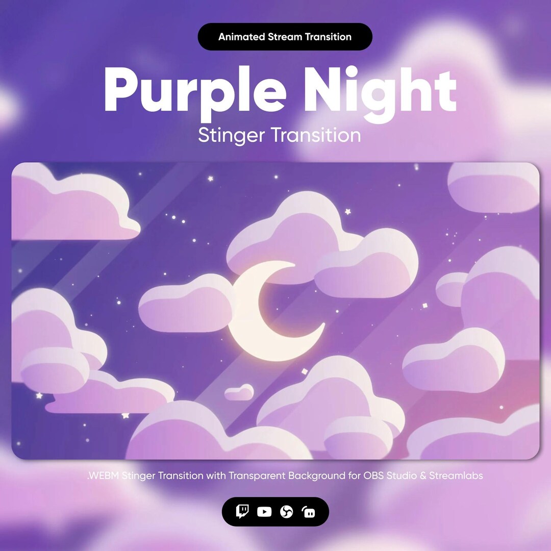 Purple Night Stream Transition · OBS Stinger · Scene Transition ...