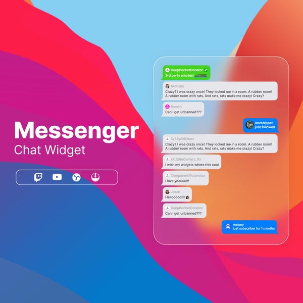 Twitch Chat Widget Free - Etsy