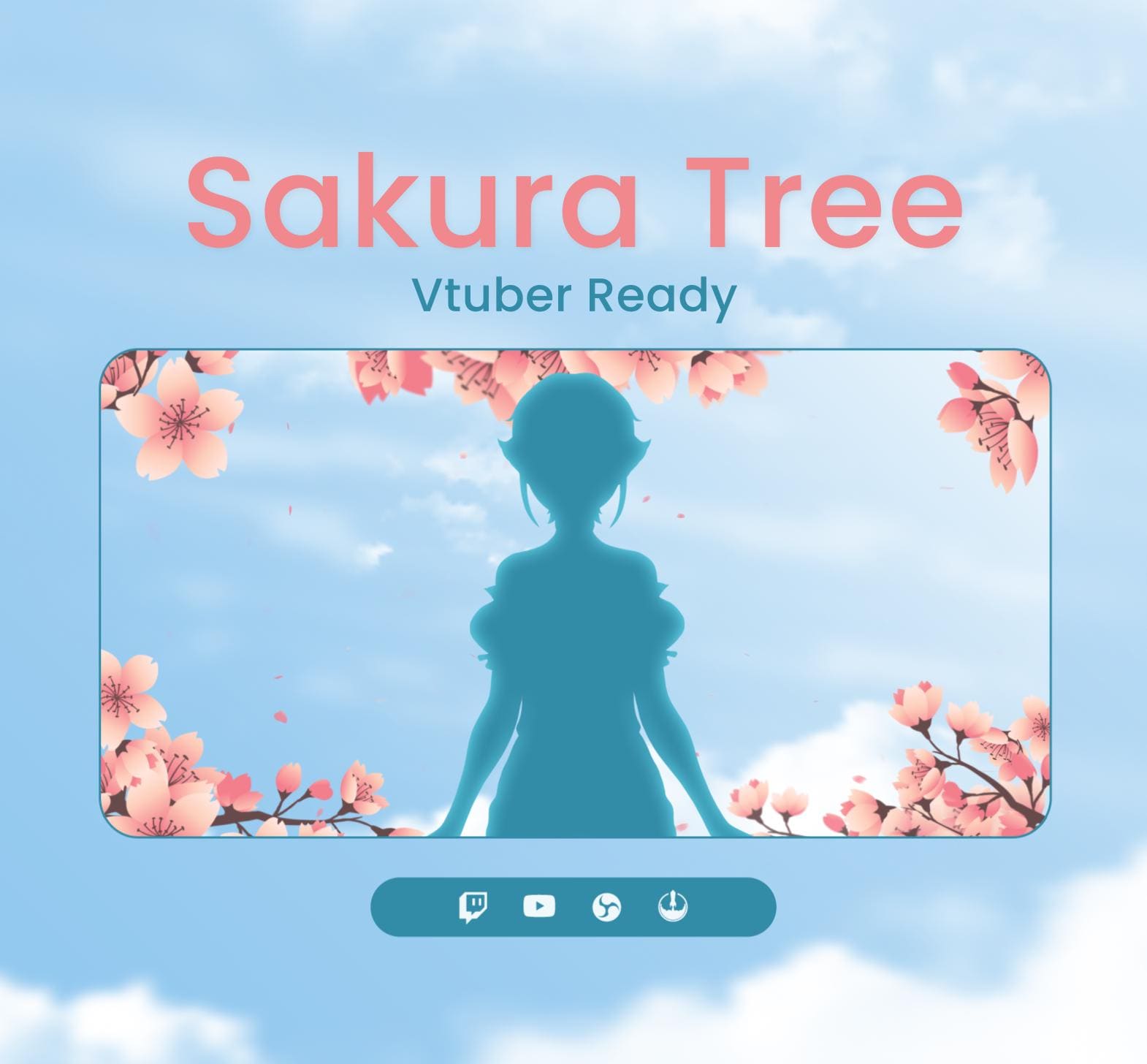 7 Sakura Animated Stream Decorations for Twitch & OBS Studio | Sakura ...