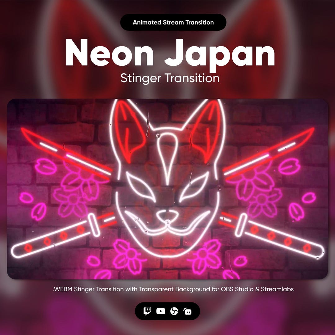 Neon Japan Stream Transition · OBS Stinger · Scene Transition ...