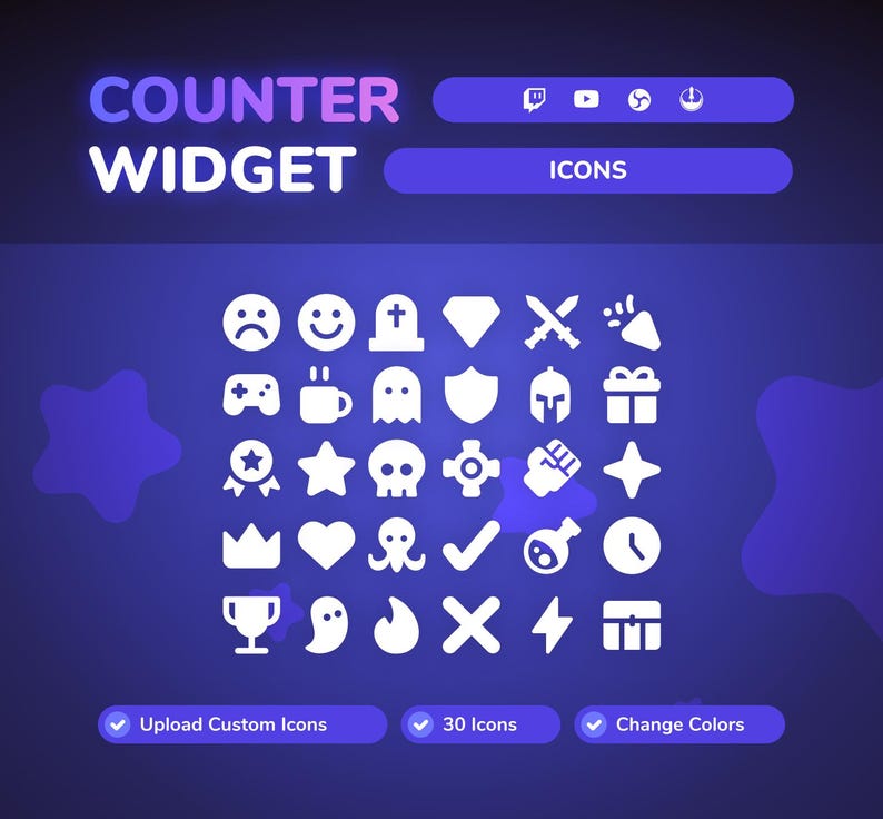 Cute Counter Widget • Twitch & Youtube Stream Overlay (streamelements ...