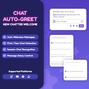 New Chatter Welcome Widget • Popup Welcomer for Twitch and Youtube ...