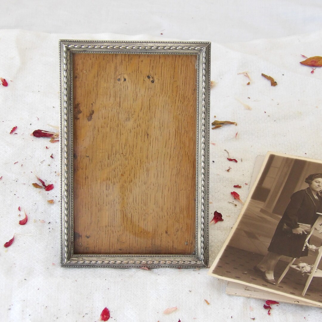 Antique Silverplate Photo Frame With Decorative Rim - Etsy