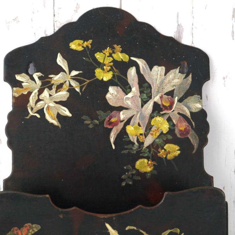 Antique Floral Wall Letter Rack - Etsy