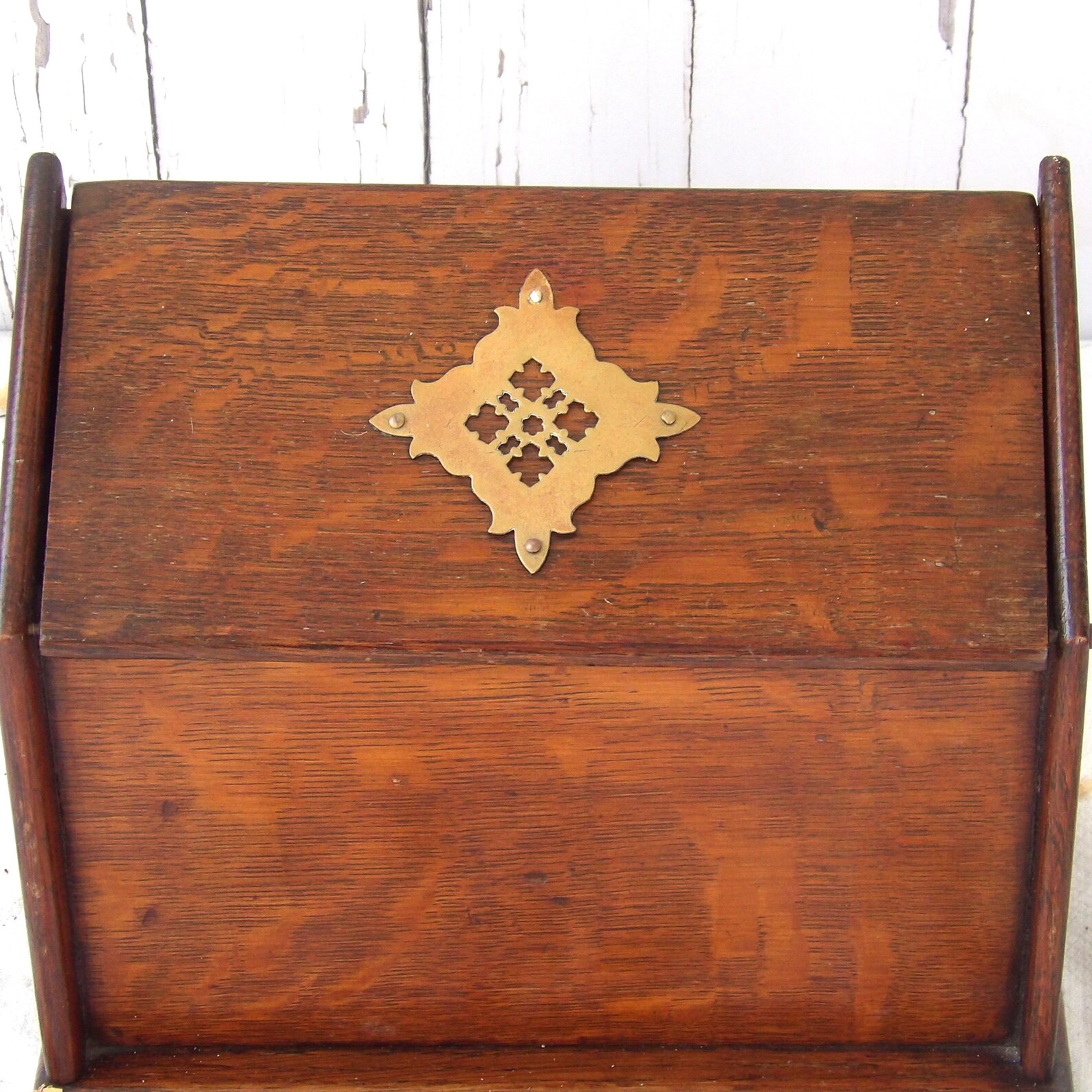 Antique Wooden Church Stationery Box - Etsy