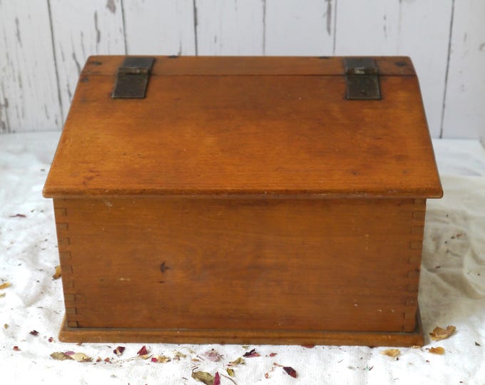 Vintage Pitch Pine Military Writing Box - Etsy