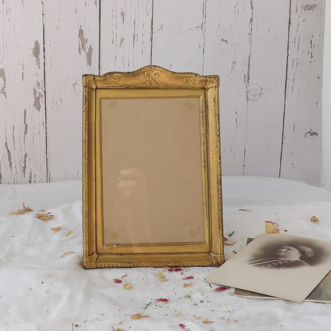 Vintage Tinplate Photo Frame With Decorative Edge - Etsy