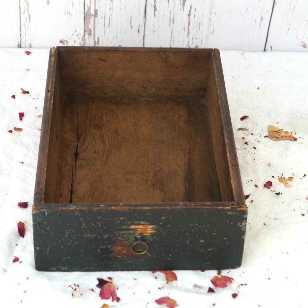 Small Vintage Wooden Drawer With Painted Front - Etsy