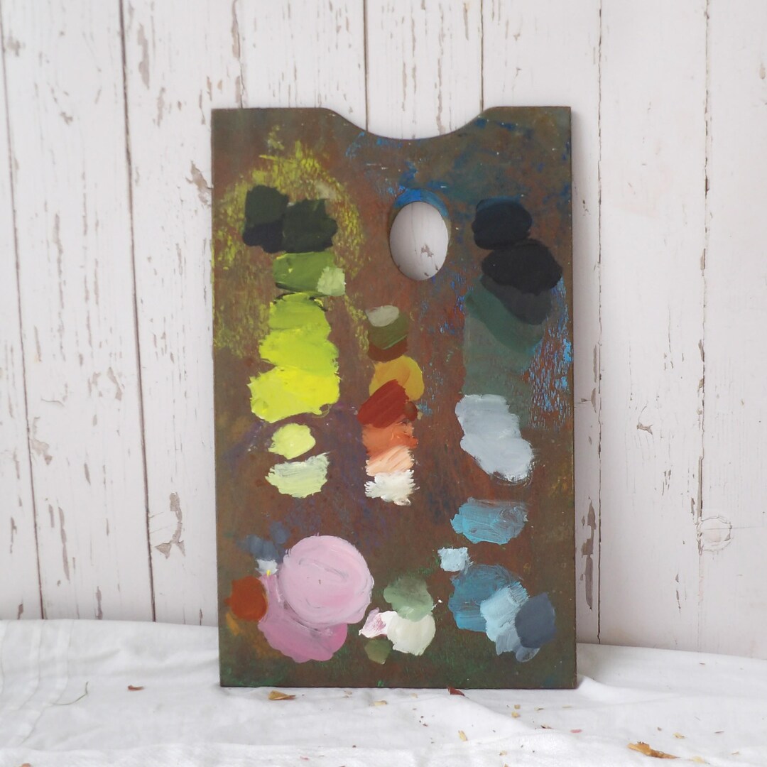 Vintage Paint Splashed Artist Palette - Etsy