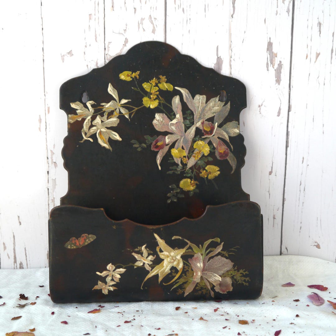 Antique Floral Wall Letter Rack - Etsy