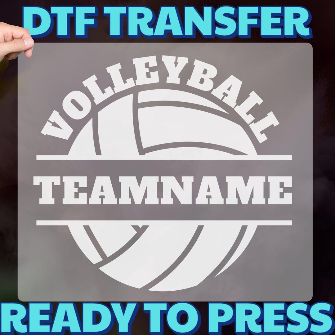 Custom Volleyball Team Spirit Iron-on Decal, Personalized DTF Transfer ...