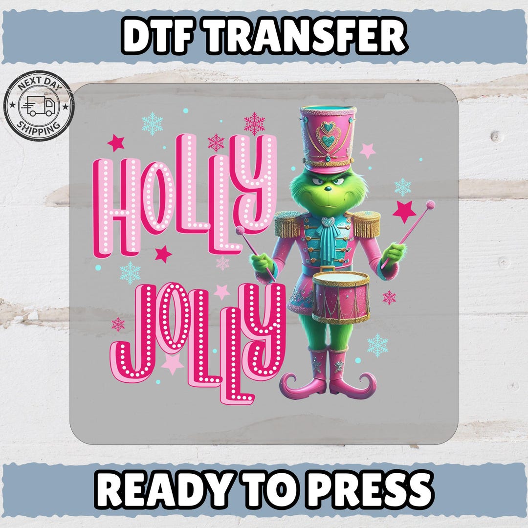 Grumpy Green Character Iron-on Decal, Retro Holiday Humor DTF Transfer ...