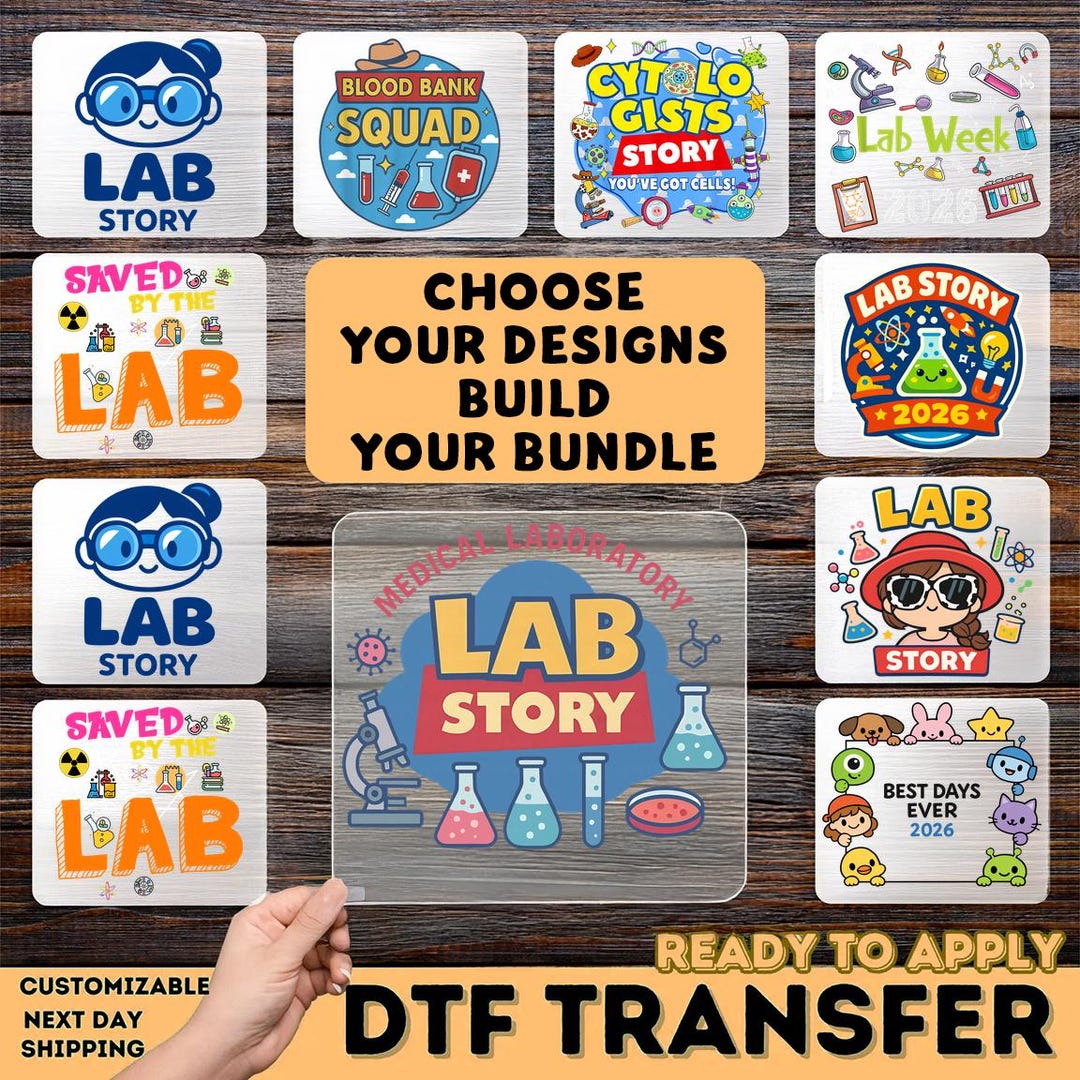 Toy Story Lab Week 2026 DTF Transfer, Medical Lab Decal, Lab Tech Squad ...