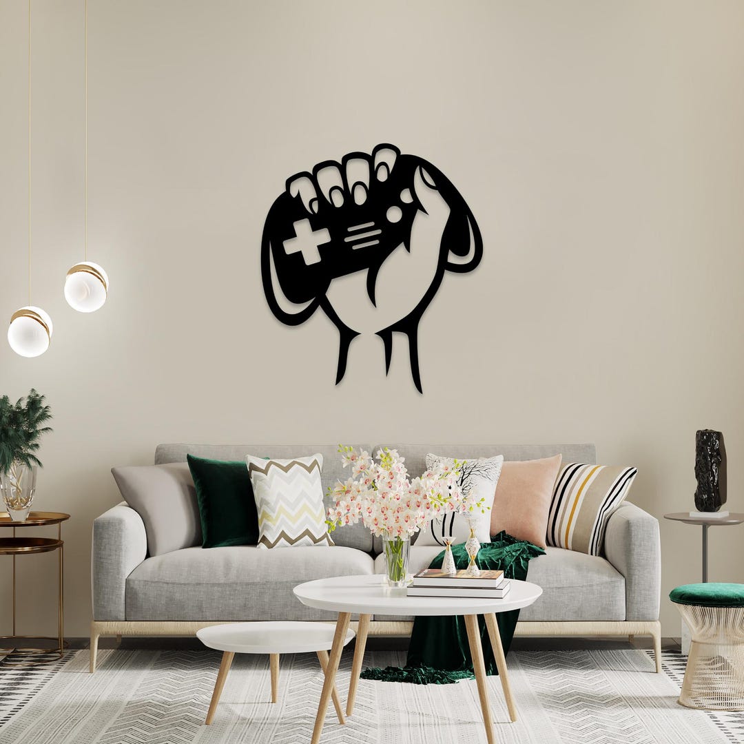 Gamer Metal Wall Art | Video Game Controller Decor | Gamer Gift - Etsy