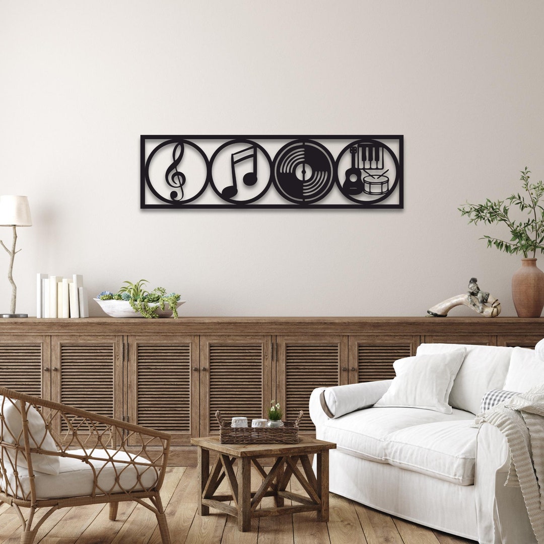 Musical Metal Wall Art | Musical Instruments Metal Decor | Musical ...