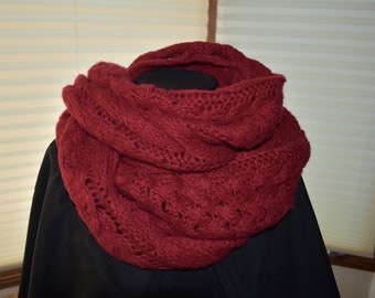 Red Infinity Scarf - Etsy