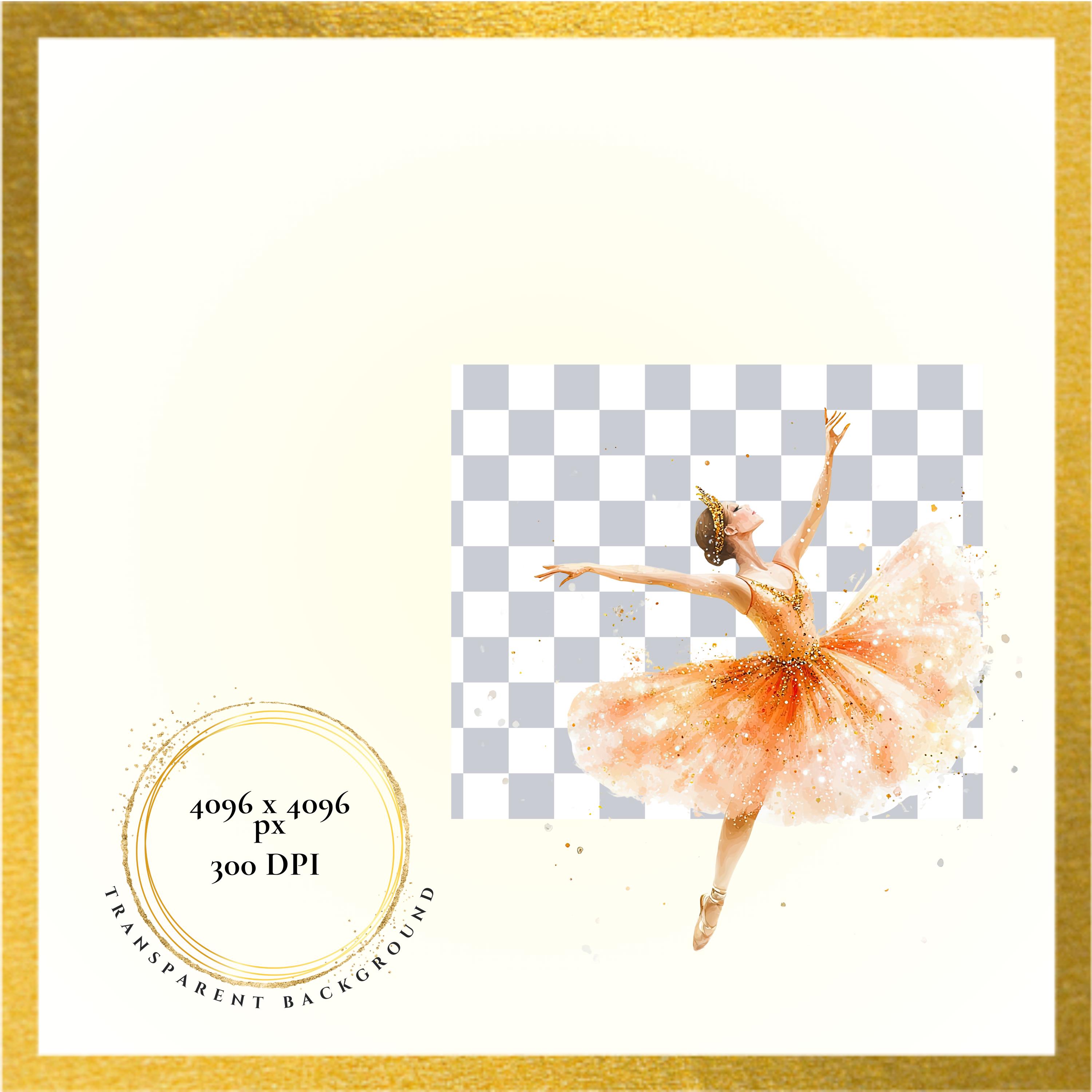 Set of 10 Ballerina Clipart Transparent Pngs, Ballet Dancer, Ballet ...
