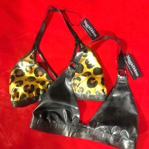 Maggiedelena Latex O Ring Halter Bra Top - Etsy