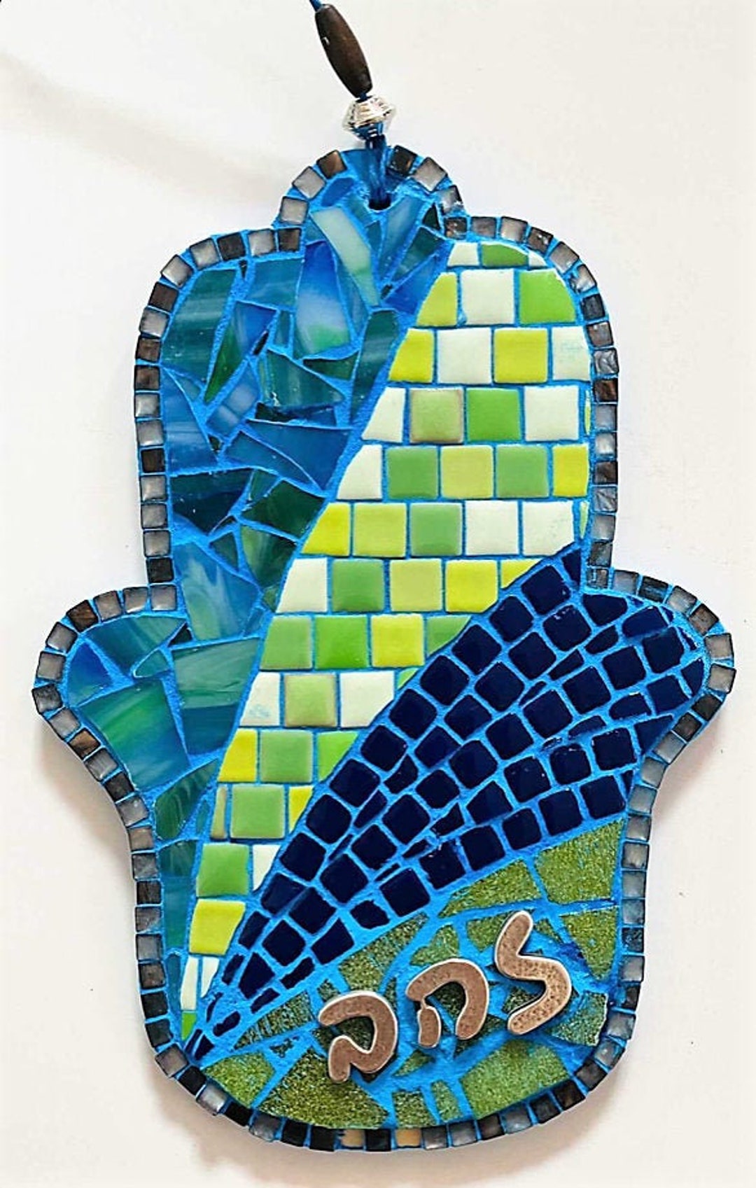 Mosaic Hamsa, Personalized Mosaic Judaica, Mosaic Art, Choose a Name ...