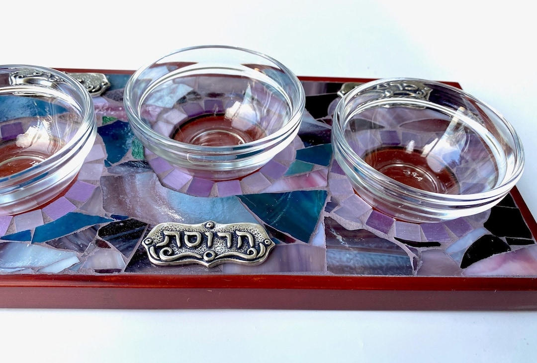 Mosaic Seder Plate, Passover Mosaic Plate,passover Plate, Pesach Plate ...
