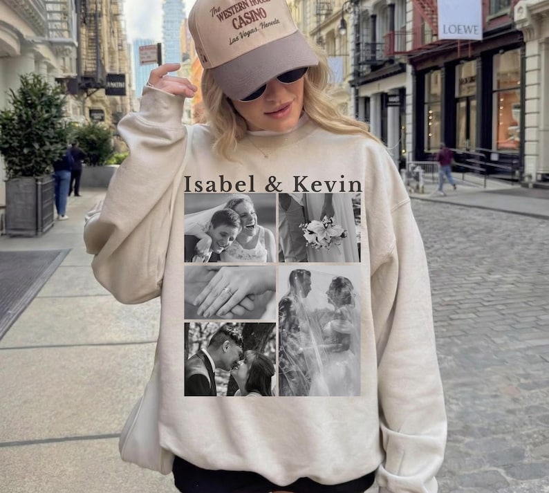 Couples Photo Sweatshirt, Custom Valentines Day Photo Shirt, Gift for ...