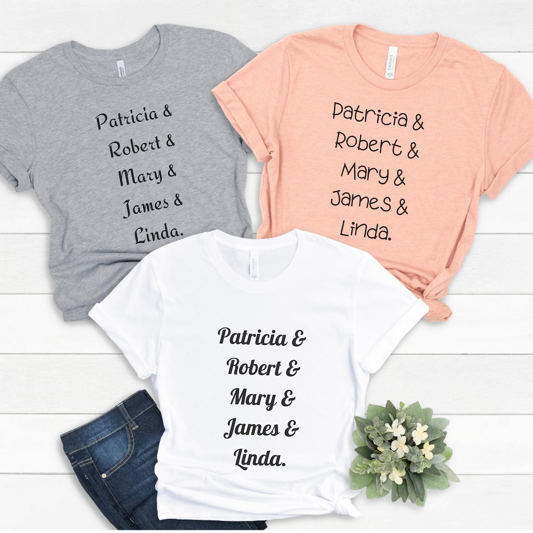 Custom Name List Shirt, Helvetica Font Name List, Funny List T-shirt ...