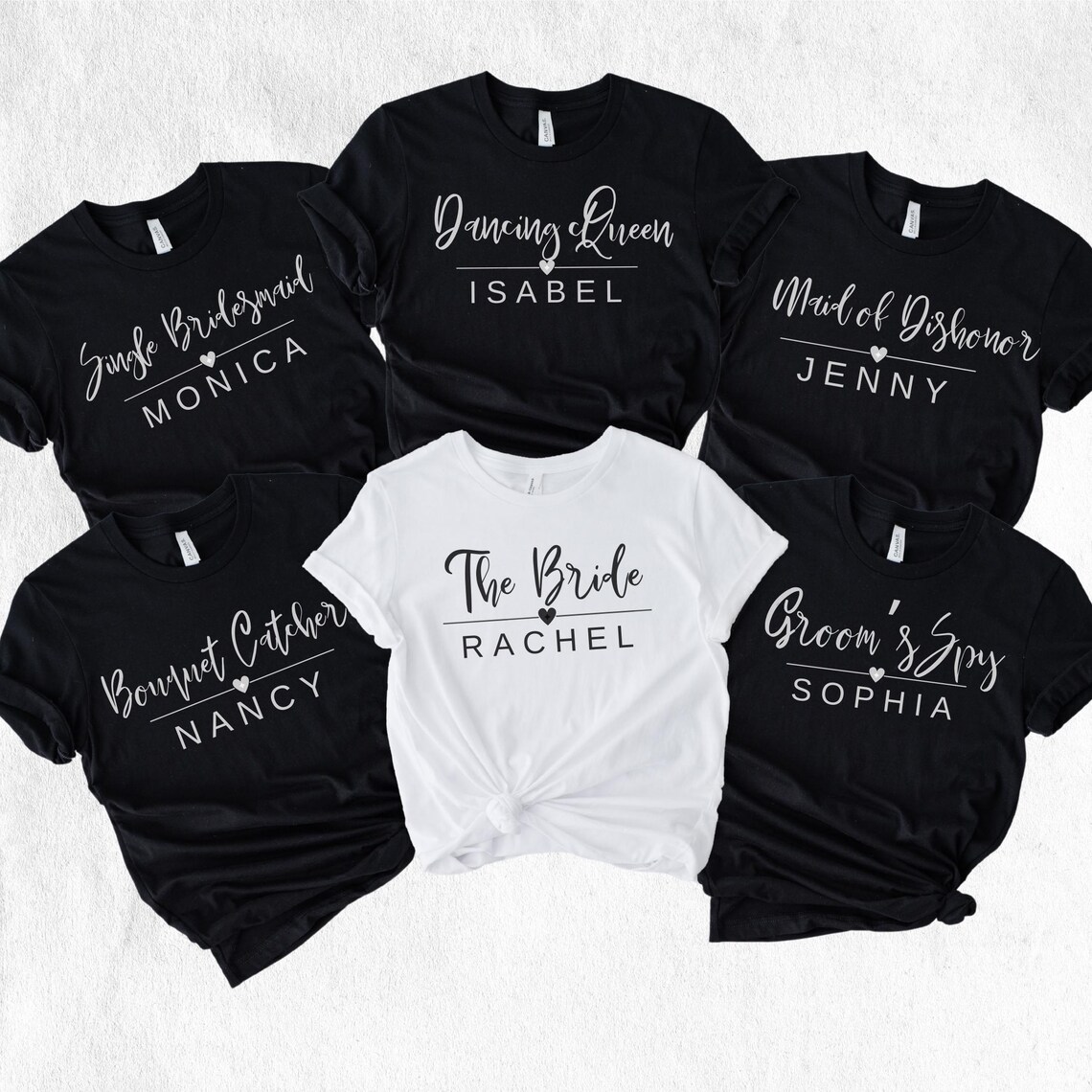 Personalized Team Bride Shirts: Custom Hen Party T-shirts, Matching ...