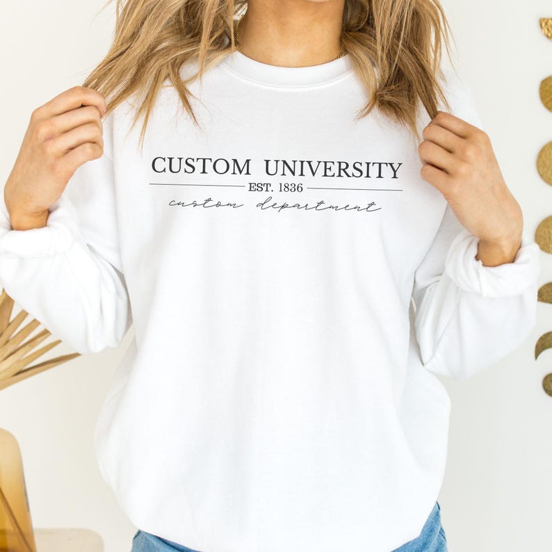 Custom University Sweatshirt: Personalized College Program Shirt - Etsy