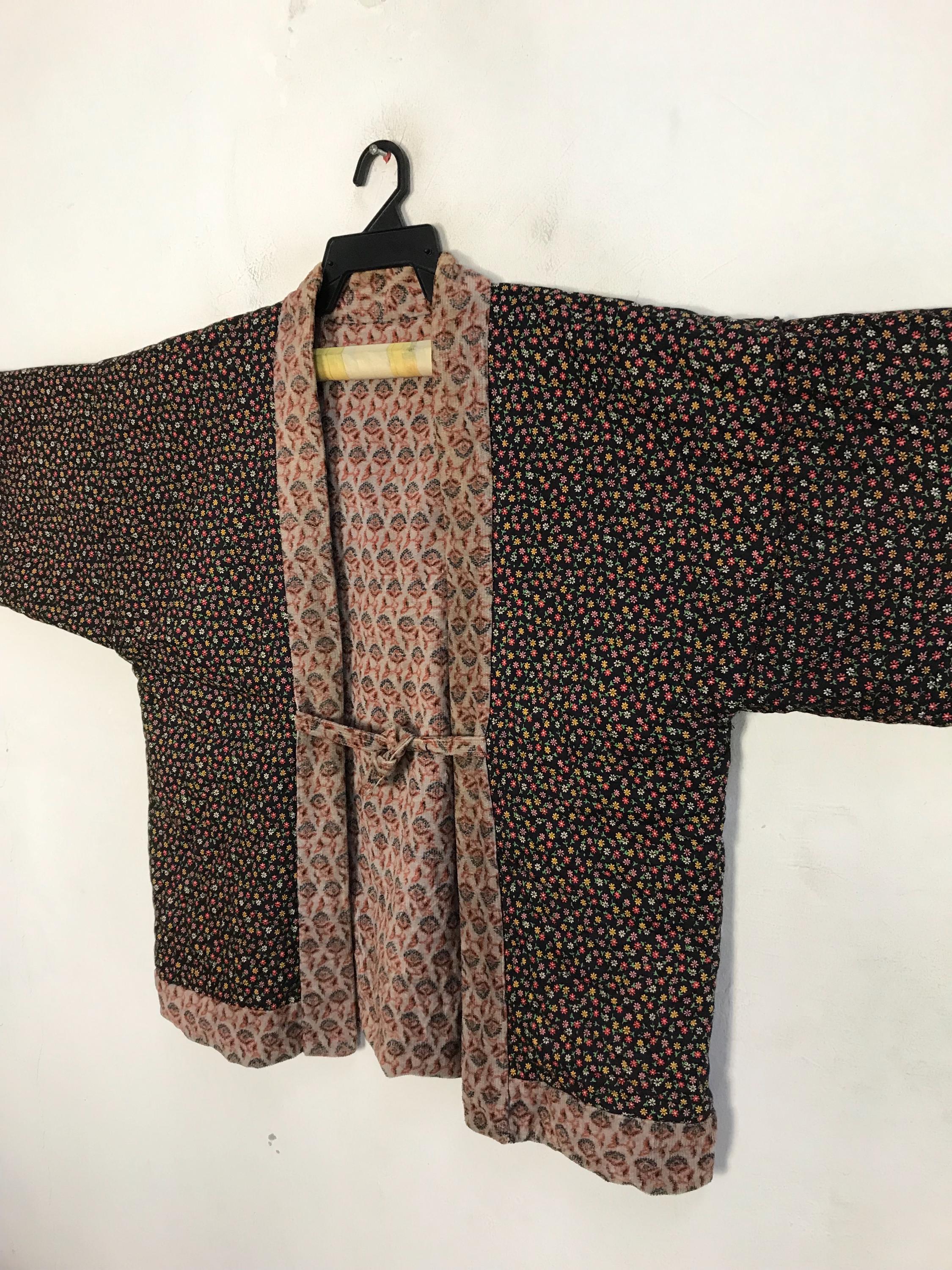 Hanten Padded Kimono Japanese Traditional Cardigan Happi Jacket Haori ...