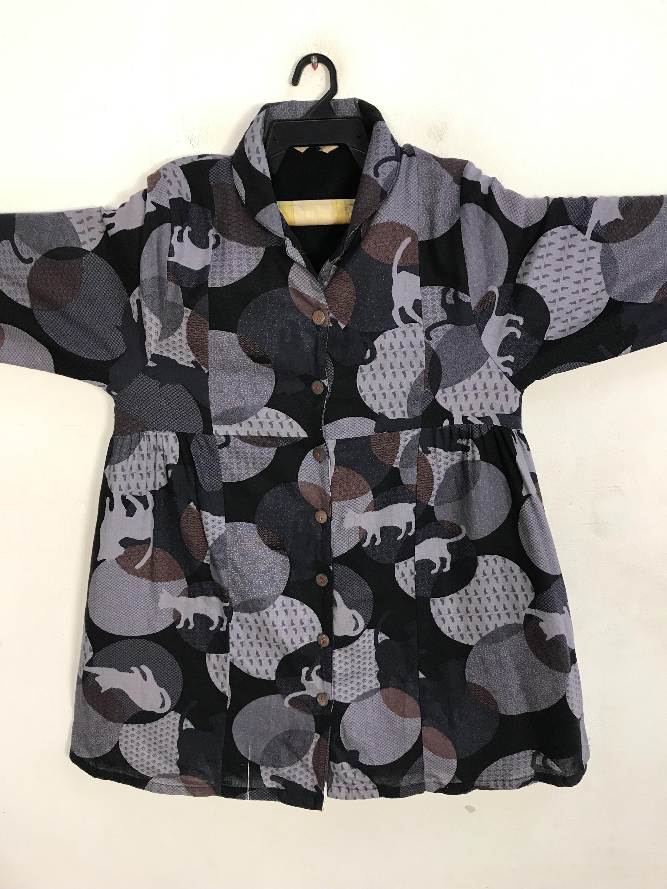 Hanten Padded Kimono Japanese Traditional Cardigan Happi Jacket Haori ...