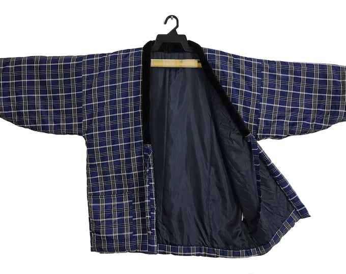 Hanten Padded Kimono Japanese Traditional Cardigan Happi Jacket Haori ...
