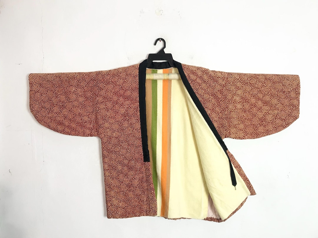 Hanten Padded Haori Kimono Japanese Traditional Cardigan Happi Jacket ...