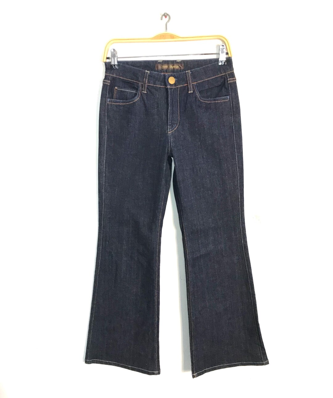 Uniqlo High Rise Style up Indigo Denim Jeans Design Bootcut B287 Size ...