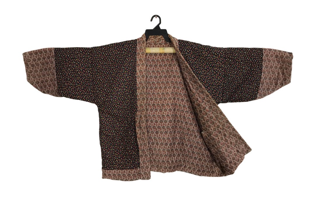 Hanten Padded Kimono Japanese Traditional Cardigan Happi Jacket Haori ...