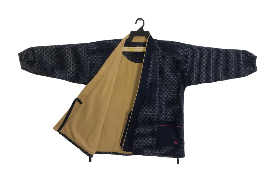 Hanten Padded Kimono Japanese Traditional Cardigan Happi Jacket Haori ...