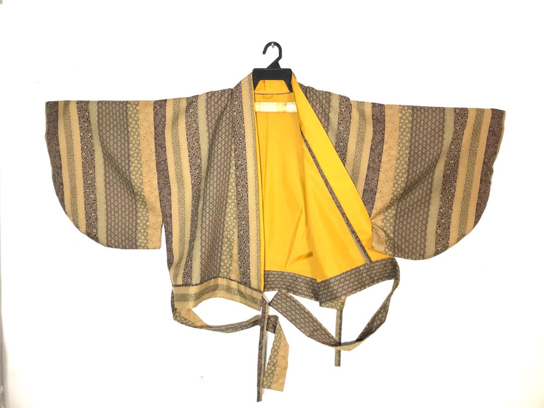 Vintage Kimono Japanese Traditional Noragi Haori Hanten Happi Jacket ...