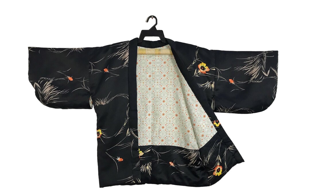 Hanten Padded Kimono Japanese Traditional Cardigan Happi Jacket Haori ...
