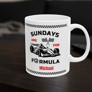 Formula 1 Ceramic Mug Custom Grand Prix Car Coffee Cup Racing Formula ...