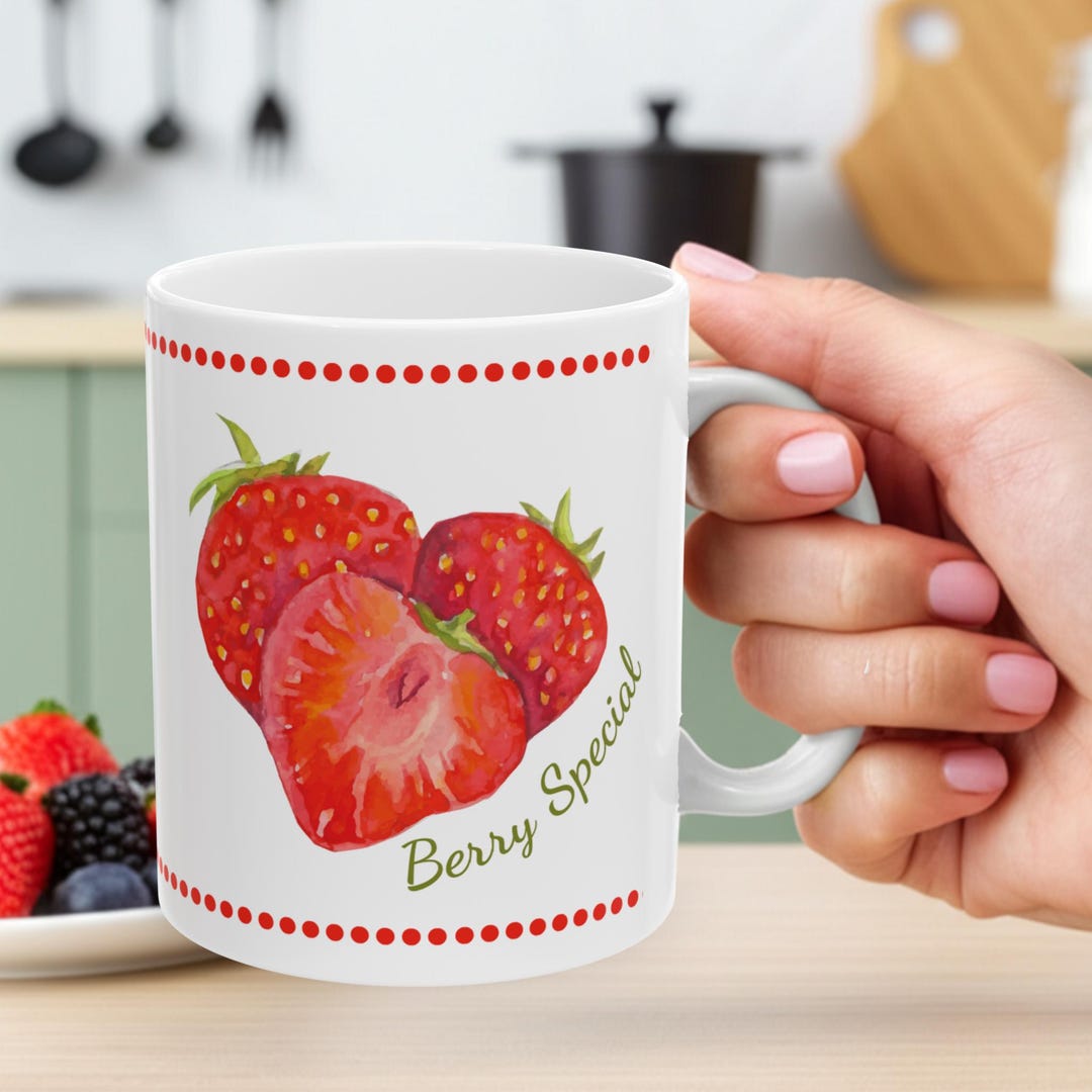 Strawberry Mug Berry Special Gift for Mothers Day, Strawberry Lover ...